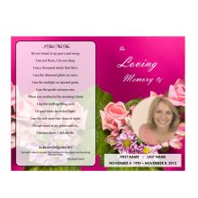 Floral 6 Funeral Program | Funeral Pamphlets