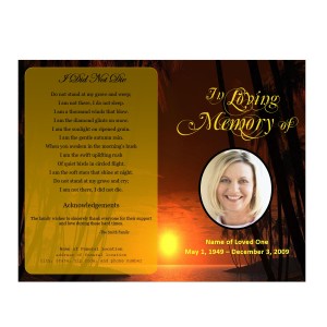 Sunset Funeral Program | Funeral Pamphlets