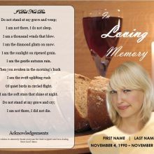 Editable Funeral Program Templates — Print Memorial Pamphlets