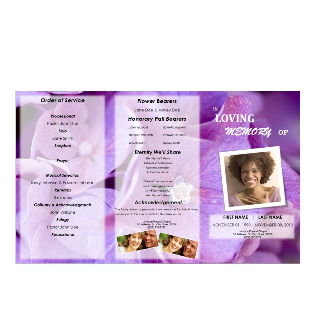 Floral 7 Gatefold Program | Funeral Pamphlets