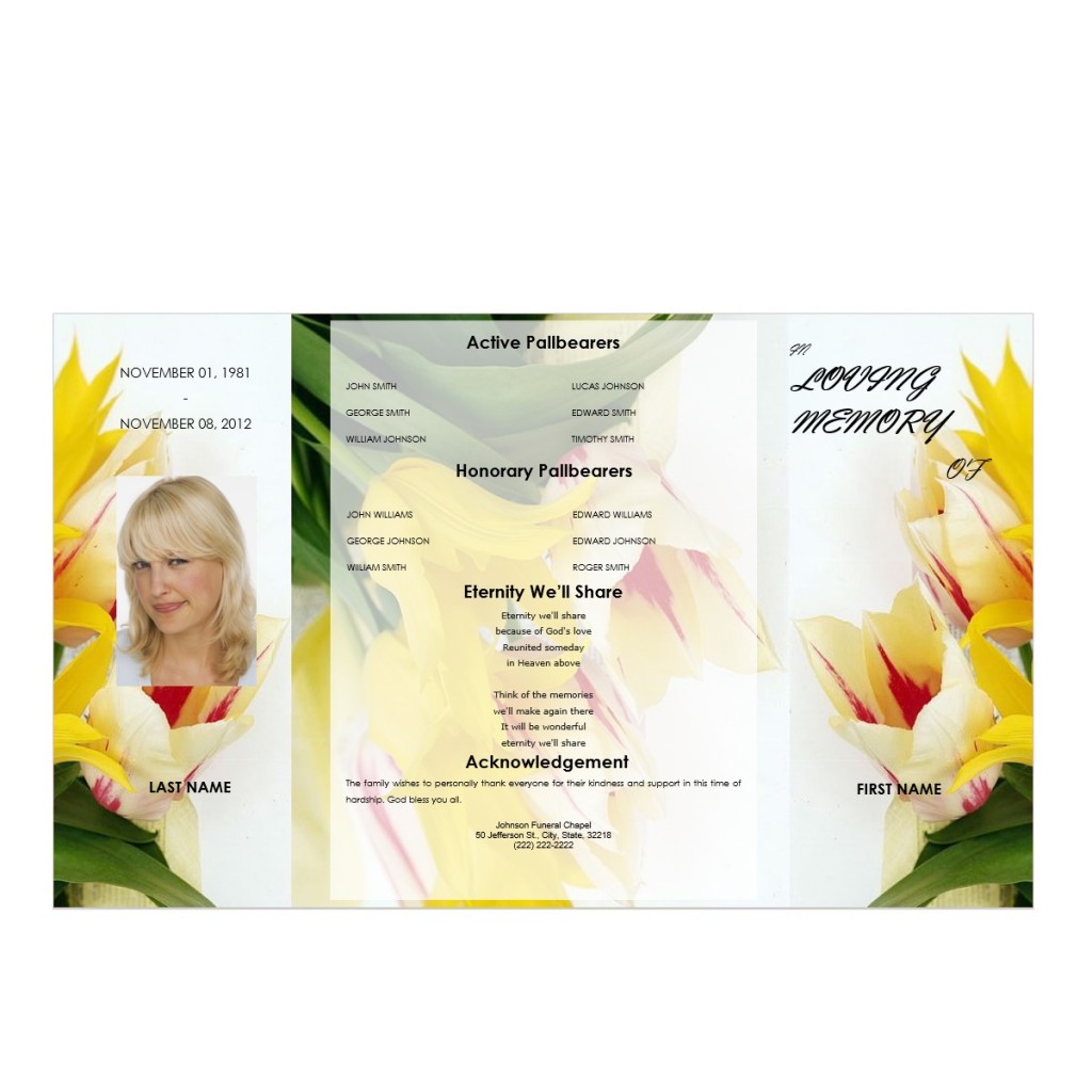 Floral 3 Gatefold Program | Funeral Pamphlets