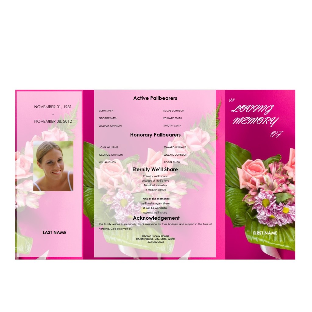 Floral 7 Gatefold Program | Funeral Pamphlets
