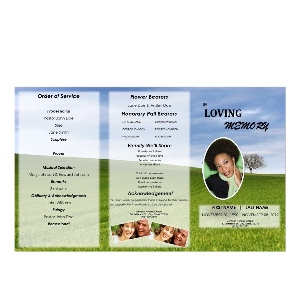 Tri Fold Outdoor 4 | Funeral Pamphlets