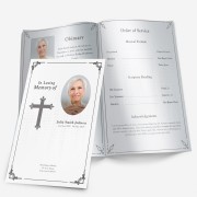 Traditional Cross Funeral Program | Funeral Pamphlets