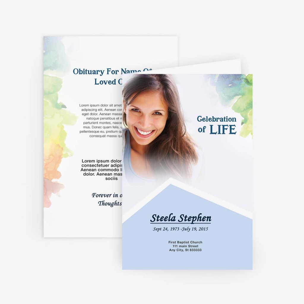 Traditional 'Cross' Funeral Card | Funeral Pamphlets