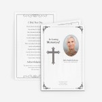 Traditional 'Cross' Funeral Card | Funeral Pamphlets