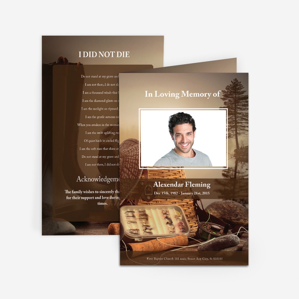 Fishing Funeral Card | Funeral Pamphlets